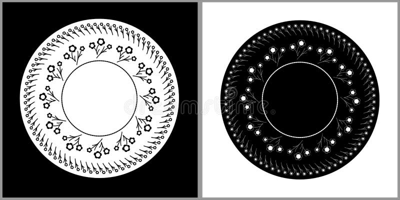 Floral double plates stock vector. Illustration of double - 46541983