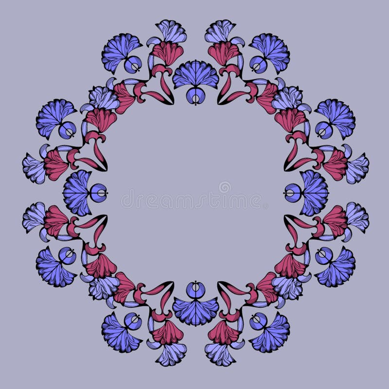 Floral east pattern stock vector. Illustration of invitation - 109865934