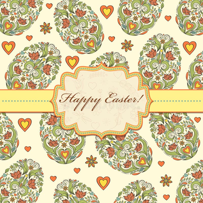 Colorful easter card stock vector. Illustration of blue - 23014998