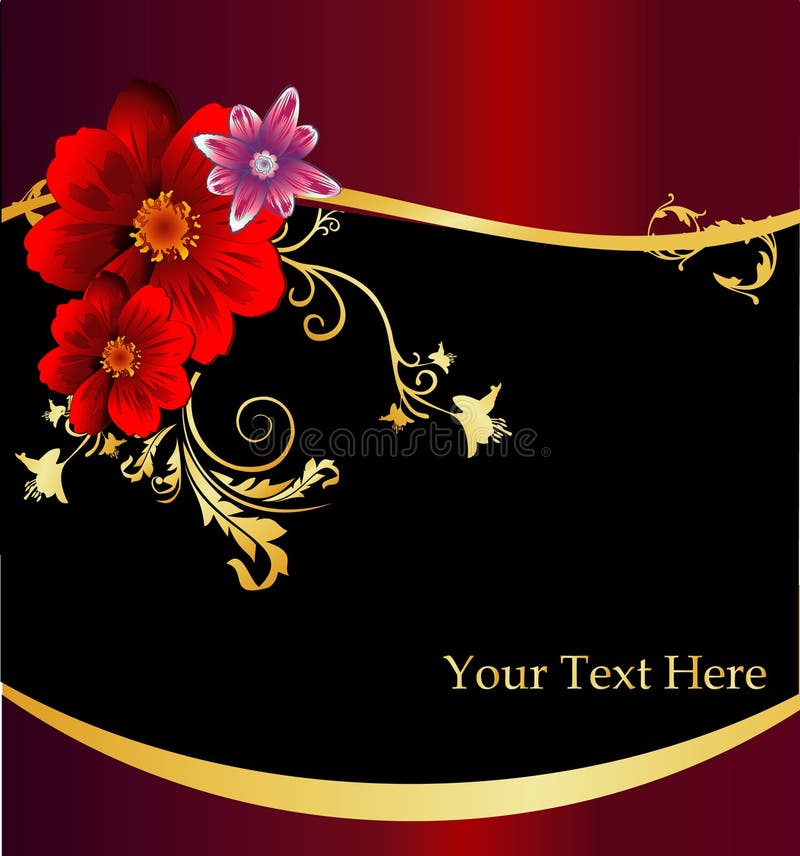 Floral Elegant Vector Composit Stock Vector - Illustration of shapes ...