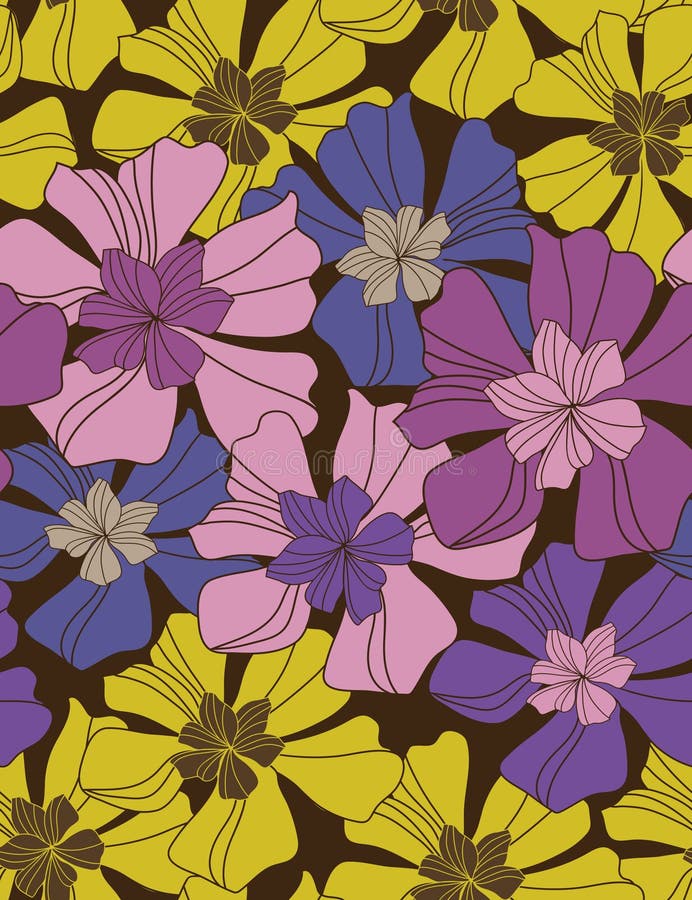 Elegant Floral Seamless Pattern Stock Vector - Illustration of sarong ...