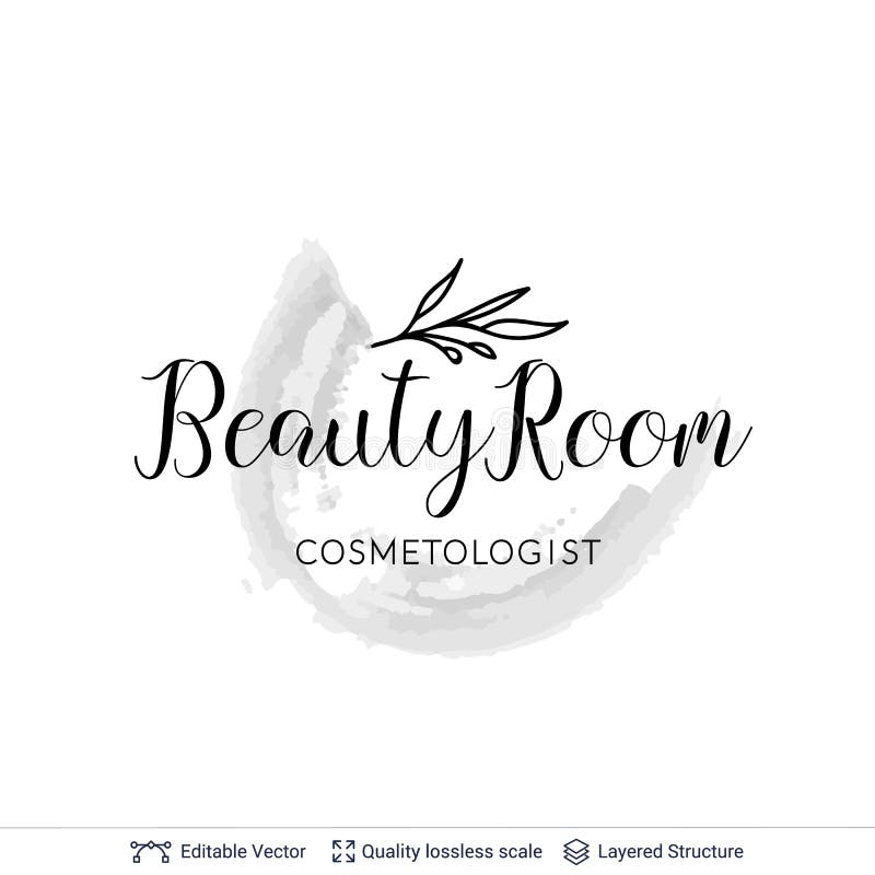 Beauty Room or Salon Cosmetologist Logo Design. Stock Vector ...