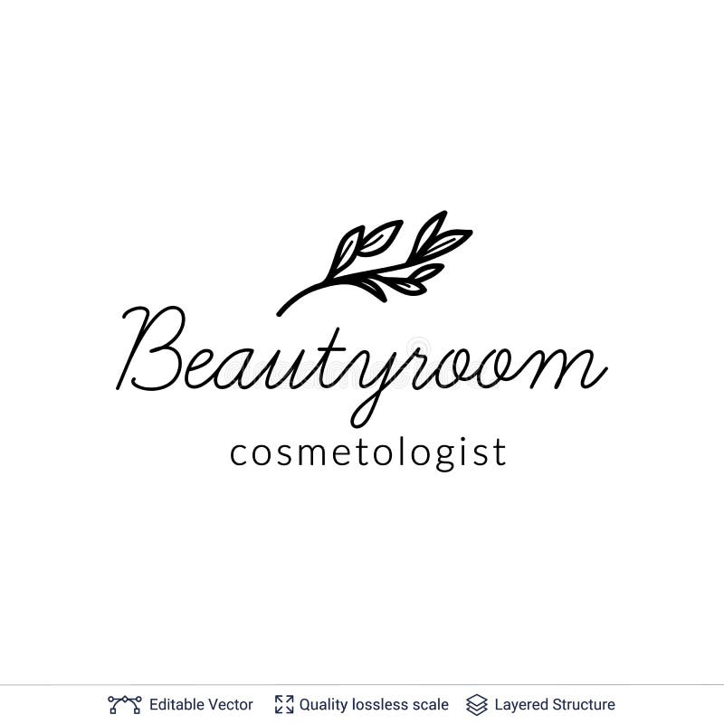 Beauty Room or Salon Cosmetologist Logo Design. Stock Vector ...