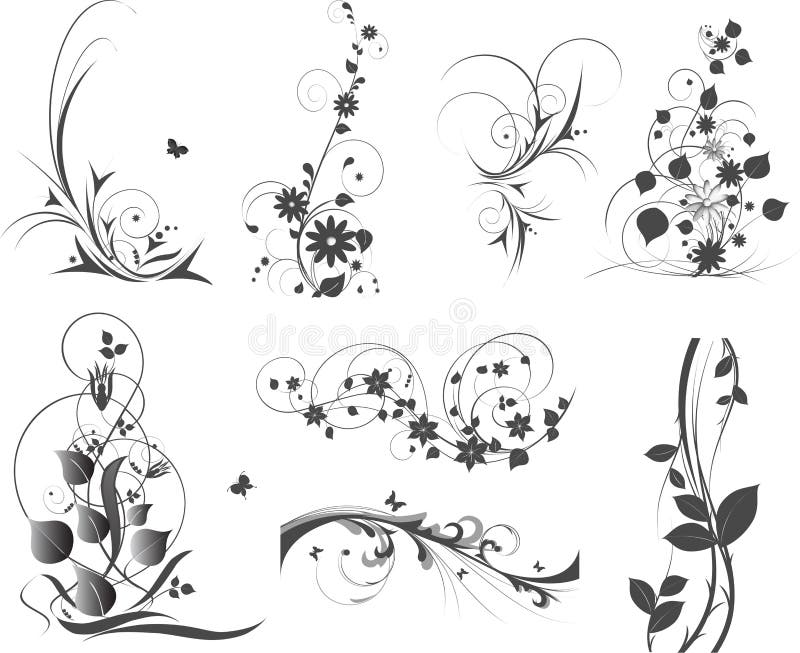 Floral elements stock vector. Illustration of flourish - 19946940