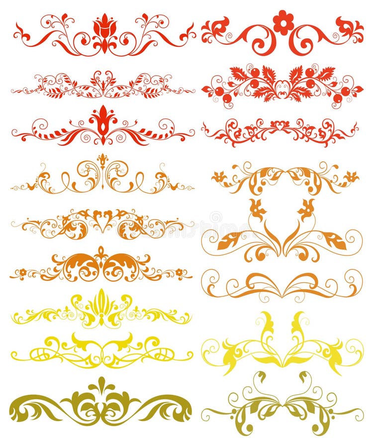 Floral elements stock illustration. Illustration of deco - 33055051