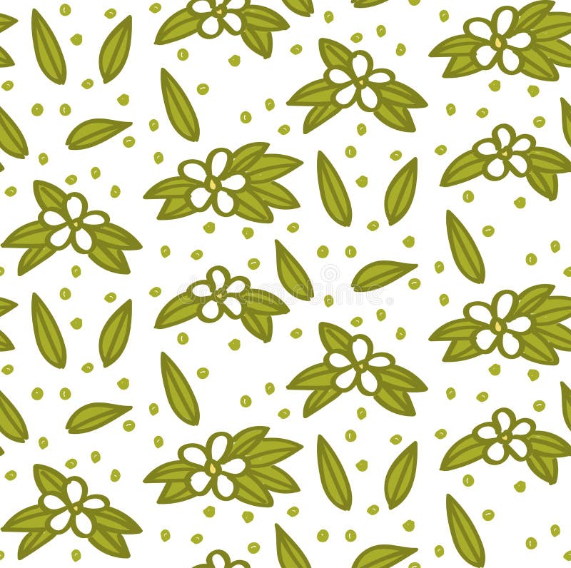 Floral Elements, Flower and Leaf Pattern, Vector Stock Vector ...
