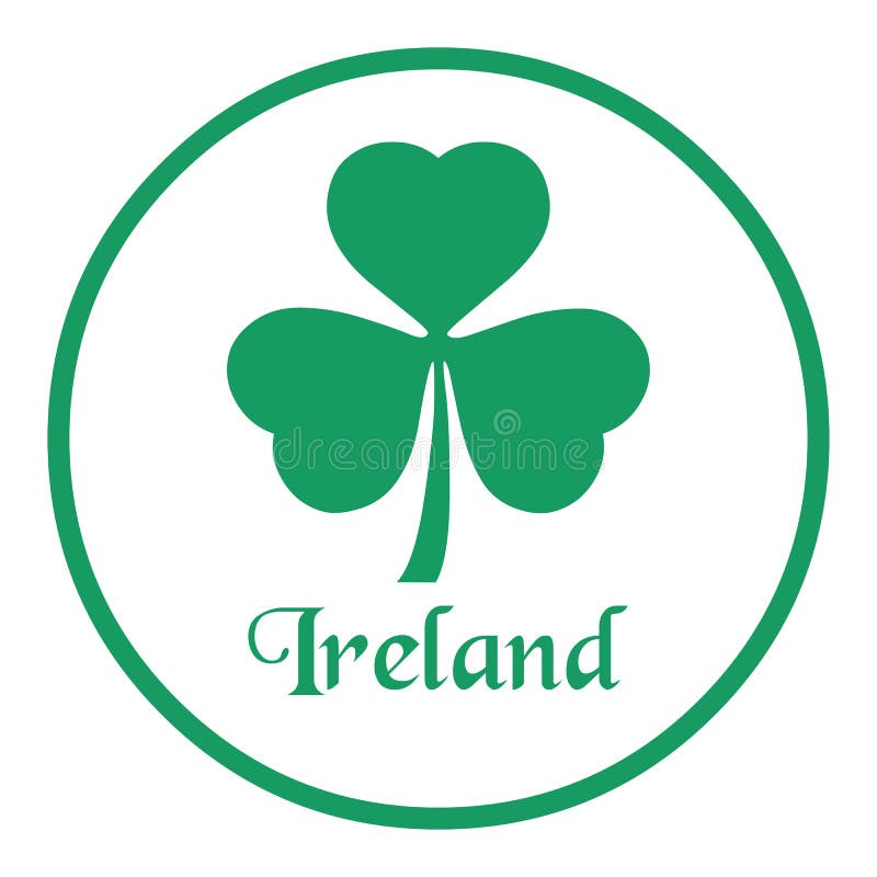 Floral Emblem of Ireland, Shamrock Stock Vector - Illustration of ...