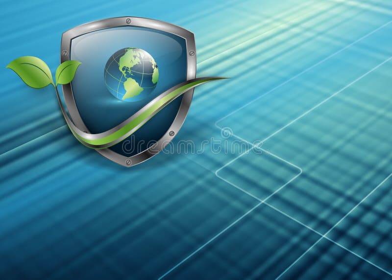 Floral Environmental Vector Frame with Globe Stock Vector ...