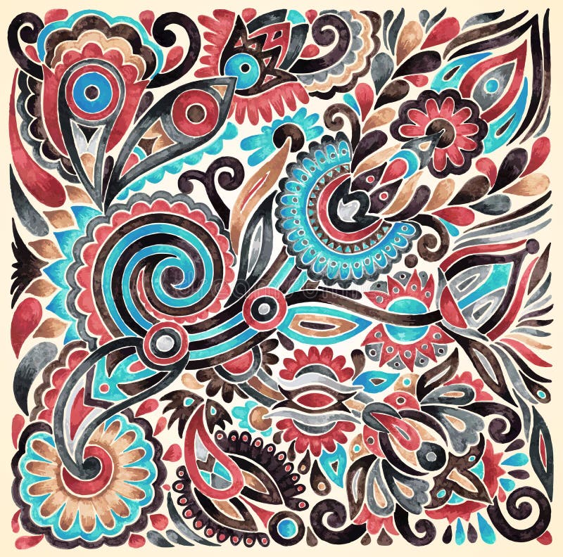 Floral ethnic design stock vector. Illustration of creative - 22498850