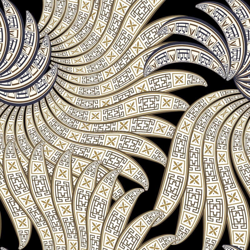 Floral Fan Style Ornamental Beautiful Seamless Pattern. Modern ...