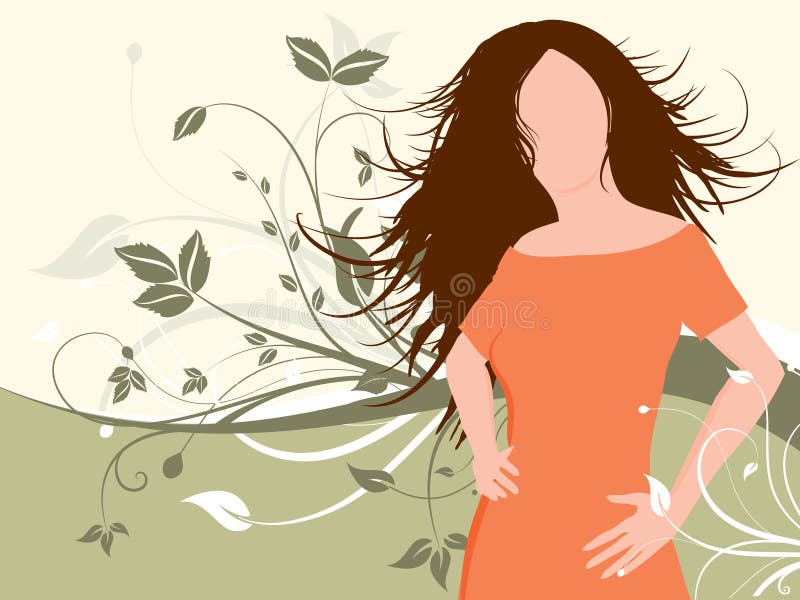 Floral female stock vector. Illustration of ornate, beauty - 2316768