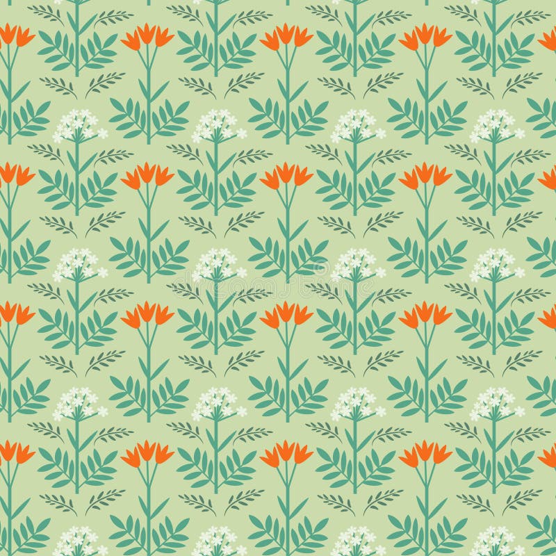 Floral field stock vector. Illustration of fashionable - 32503866