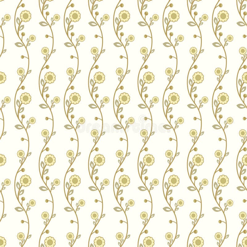 Floral Fine Seamless Pattern Stock Illustration - Illustration of ...