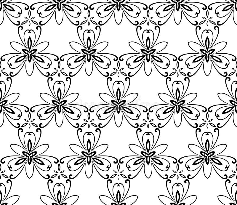 Floral Fine Seamless Vector Pattern Stock Vector - Illustration of ...
