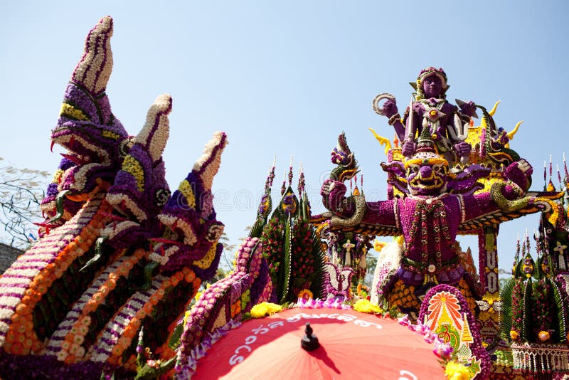 Floral Float in Procession on Editorial Stock Photo - Image of ...