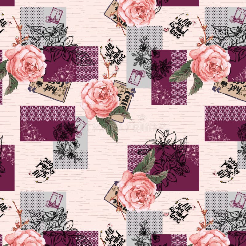 Flower design pattern stock illustration. Illustration of color - 261350474