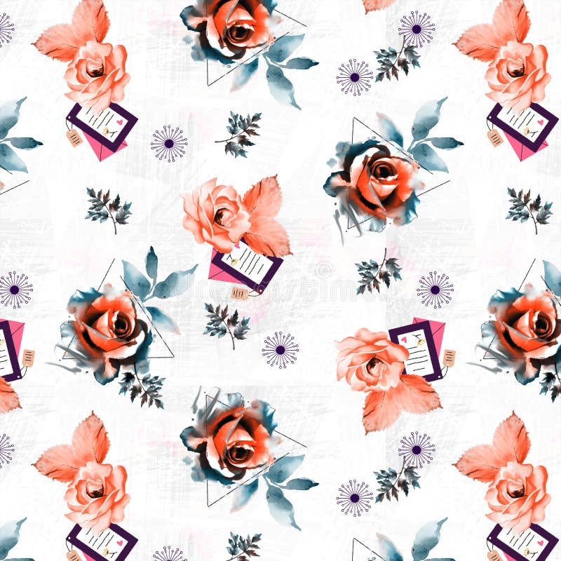 Flower design pattern stock illustration. Illustration of drawing ...