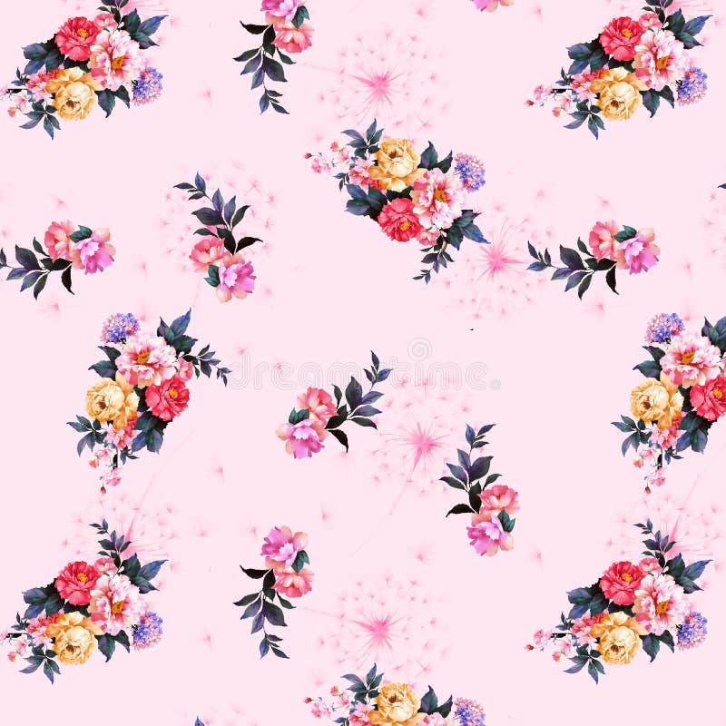 Flower design pattern stock illustration. Illustration of beau - 261350532