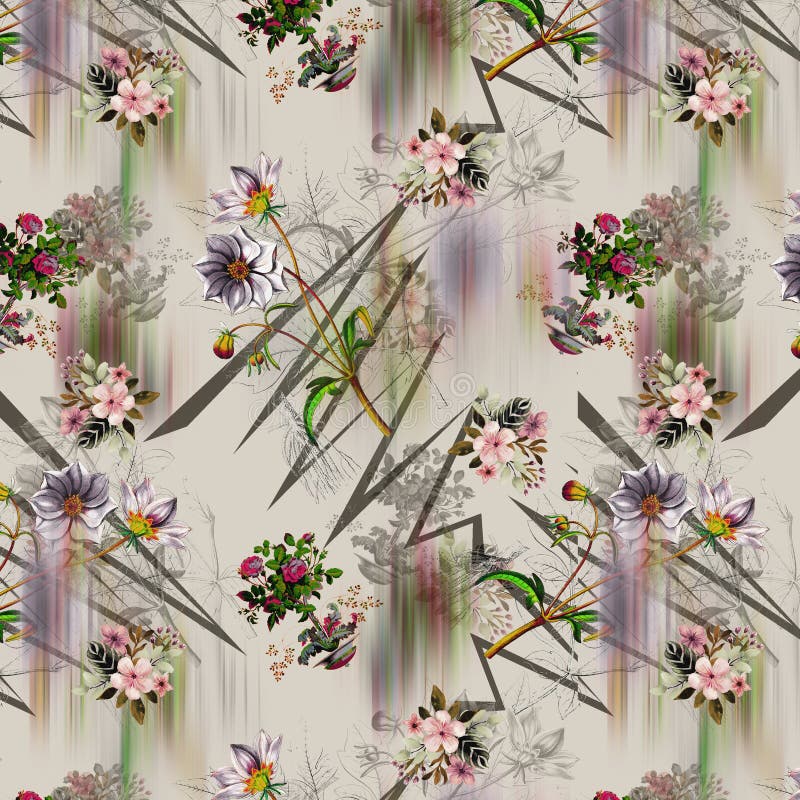 Flower design pattern stock illustration. Illustration of cream - 261350549