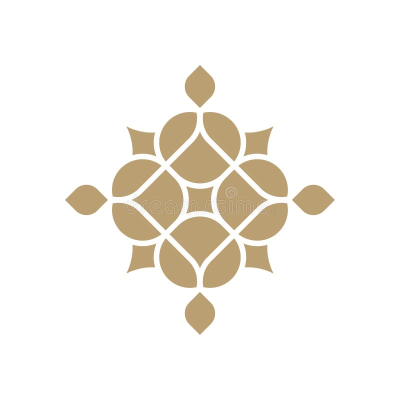 Floral Flower Pattern Logo Design Inspiration Stock Illustration ...