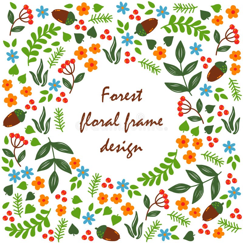 Forest frame design stock vector. Illustration of green - 160468050