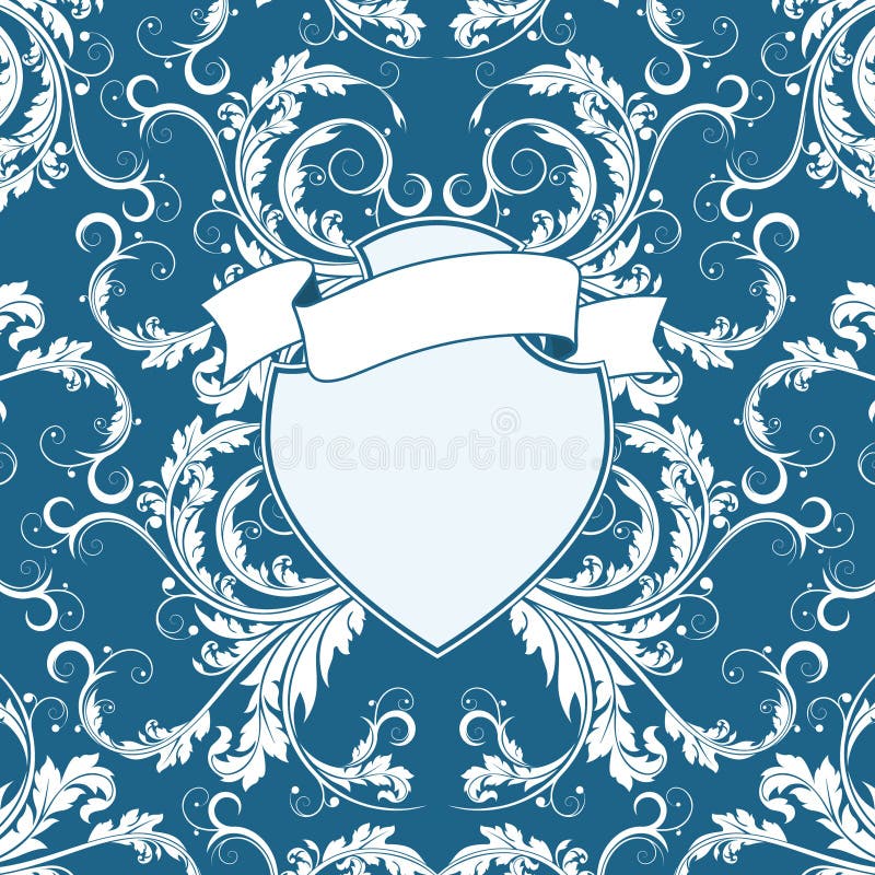 Floral frame stock vector. Illustration of blue, plant - 4437270