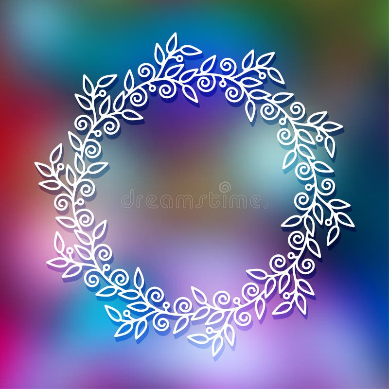 Floral Frame on a Blurred Background. Stock Vector - Illustration of ...