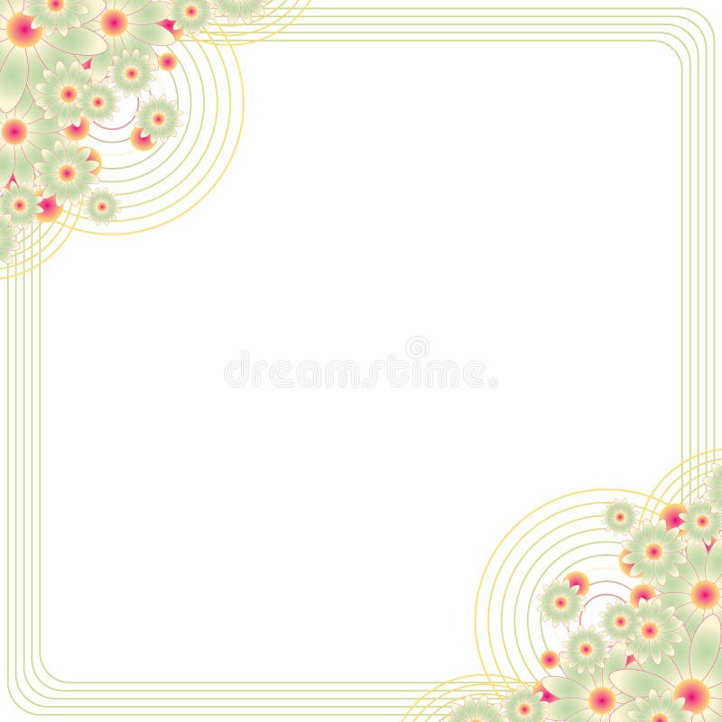 Floral Frame with Copy Space Stock Vector - Illustration of daisy ...