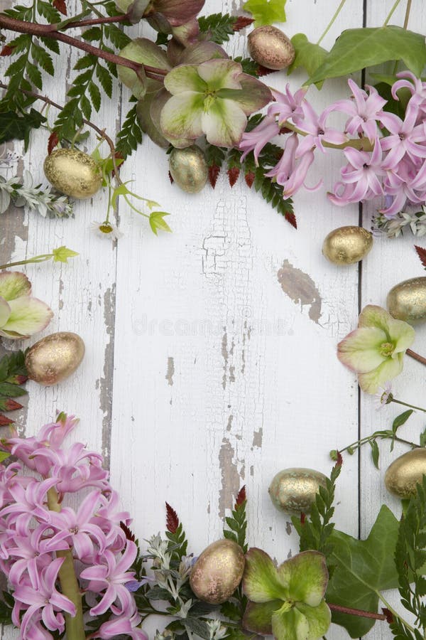 Floral Frame Easter Theme stock photo. Image of petals - 172010468