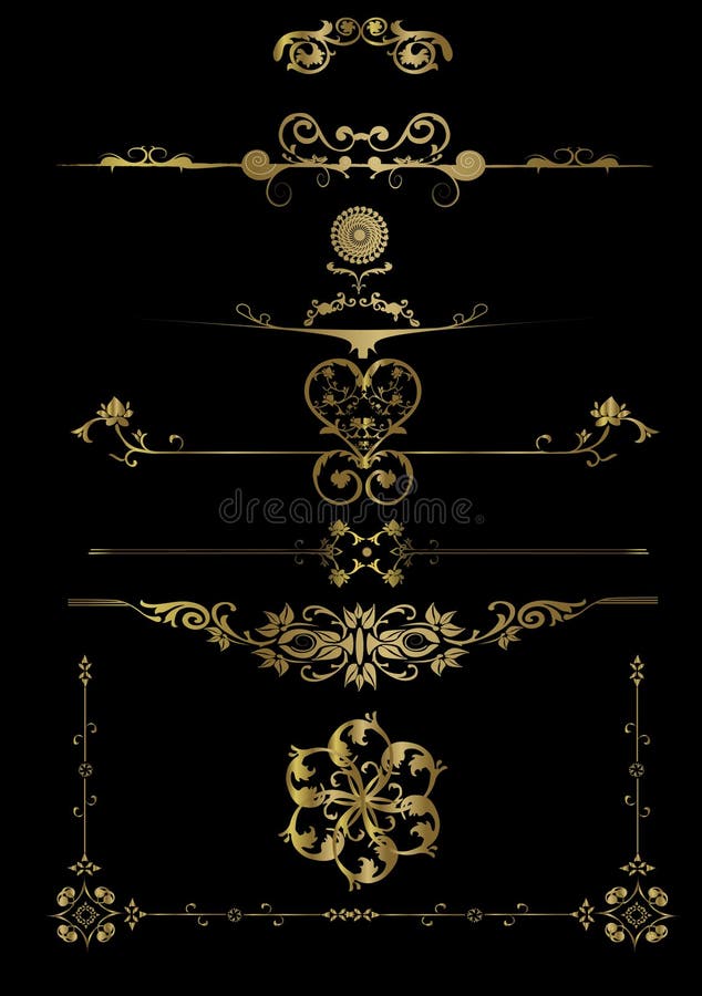 Floral frame elements stock vector. Illustration of decorative - 3986363