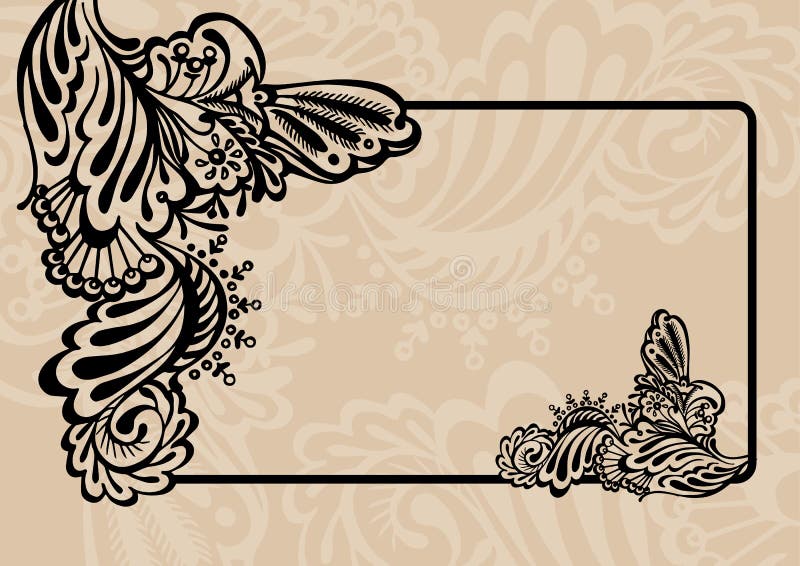 Floral frame stock vector. Illustration of nature, design - 34438491