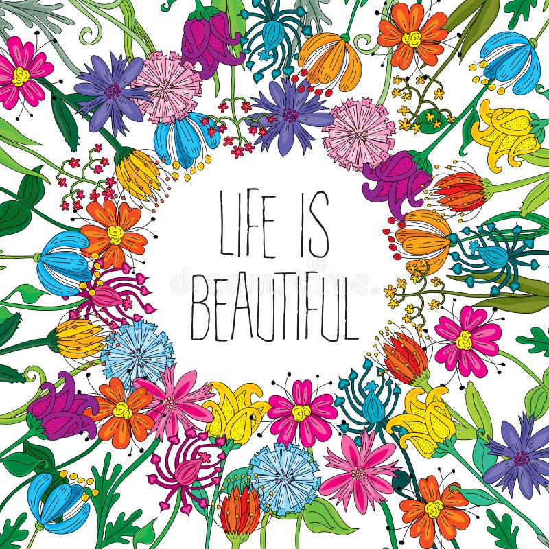 Floral frame stock vector. Illustration of decorative - 111174868