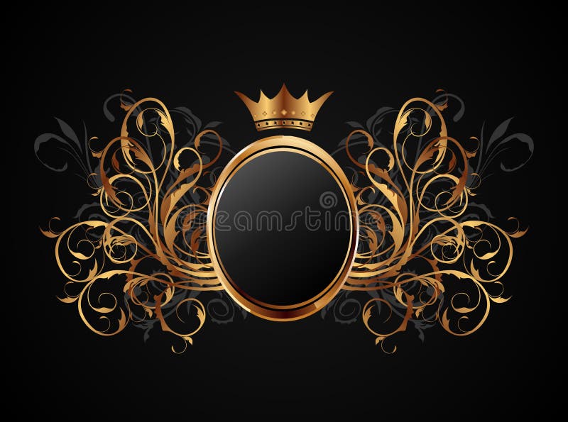 Heraldic frame stock vector. Illustration of bright, fashioned - 13235986
