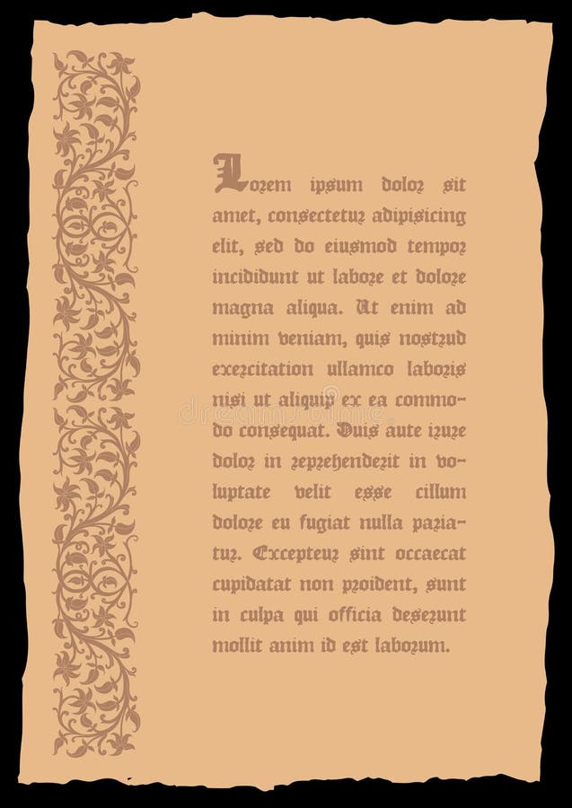 Template Book Page. Place for Text. Stock Illustration - Illustration ...