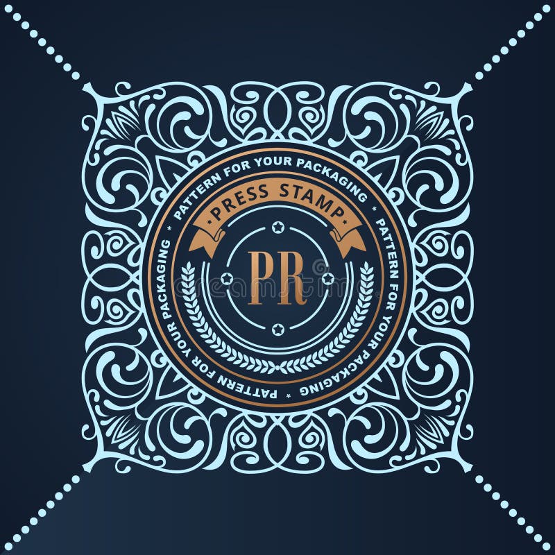 Vintage Label for Packing or Book Cover Design Stock Vector ...