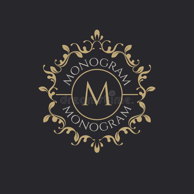 Floral Frame Monogram. Classic Decorative Element Stock Vector ...