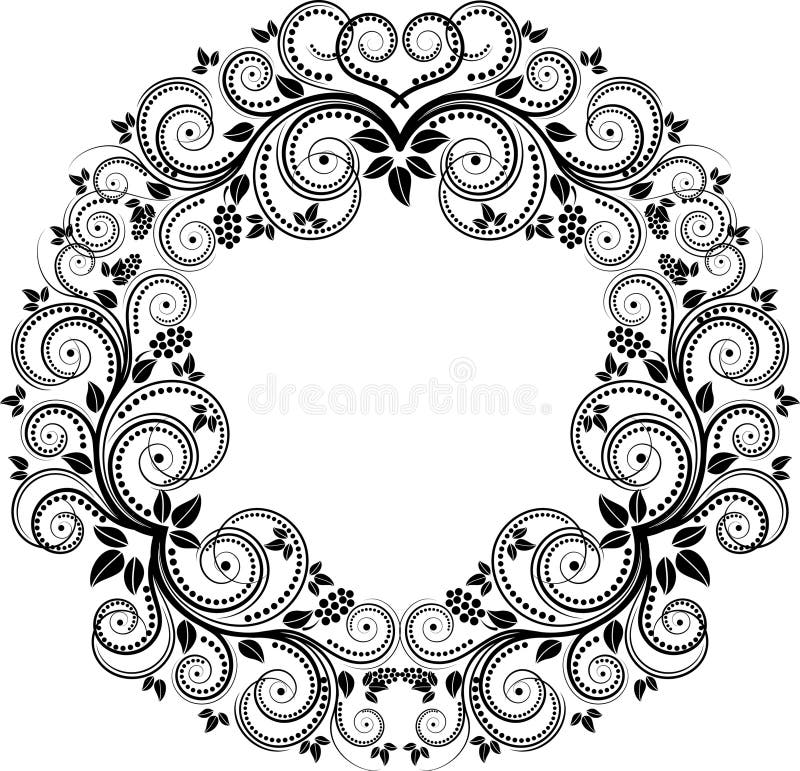 Floralrame stock vector. Illustration of ornate, retro - 347811929