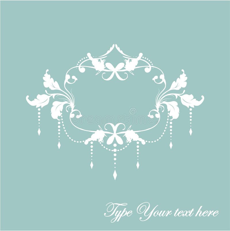 Floral frame with pendants stock vector. Illustration of elegance ...