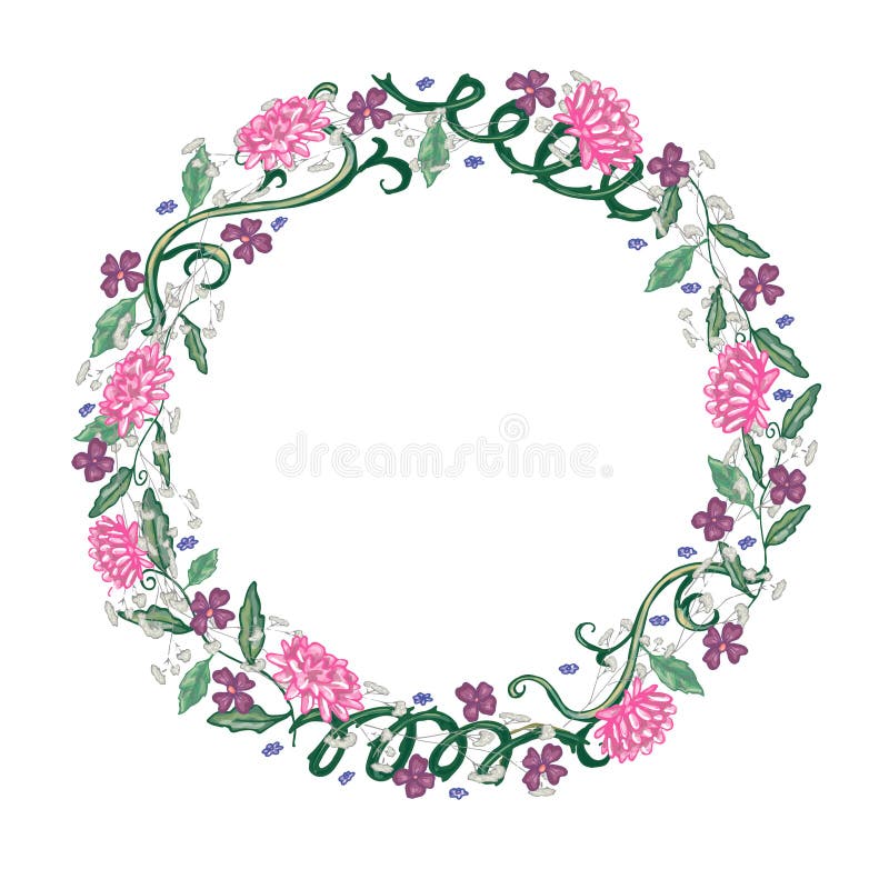 Floral frame stock vector. Illustration of bouquet, floral - 99290176
