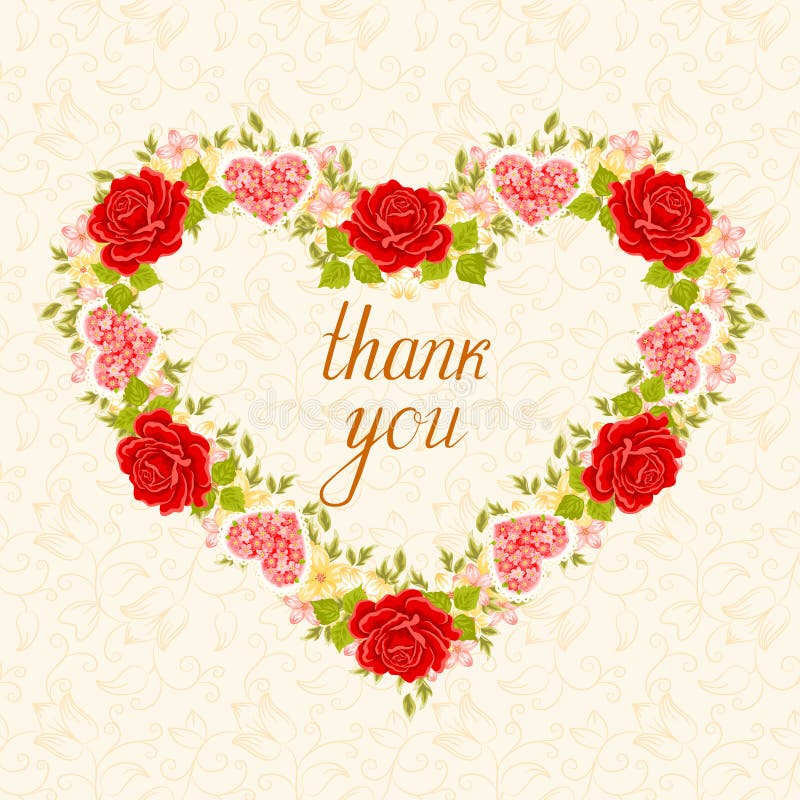 Floral Frame in the Shape of Heart. Design Element. Stock Vector ...