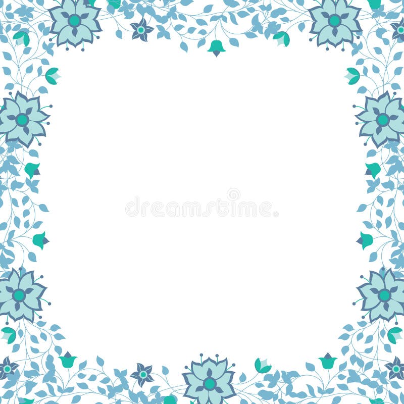 Floral frame soft colors stock illustration. Illustration of ornate ...