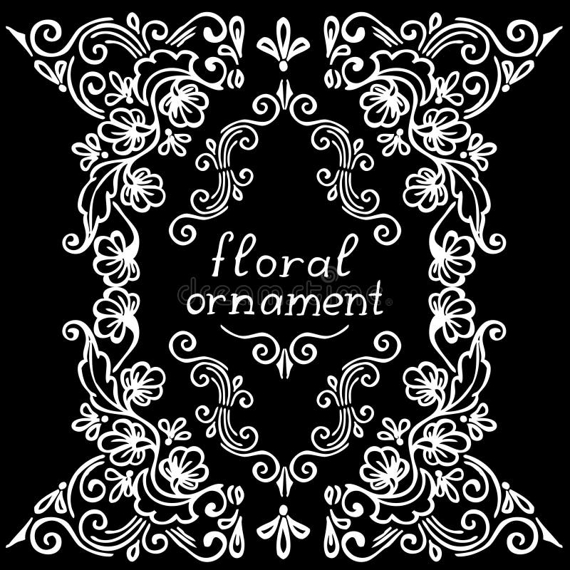 Floral frame stock vector. Illustration of pattern, frame - 50092569