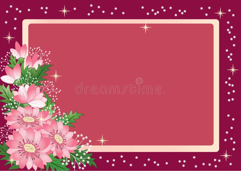 Floral frame for text stock vector. Illustration of leaves - 9153757