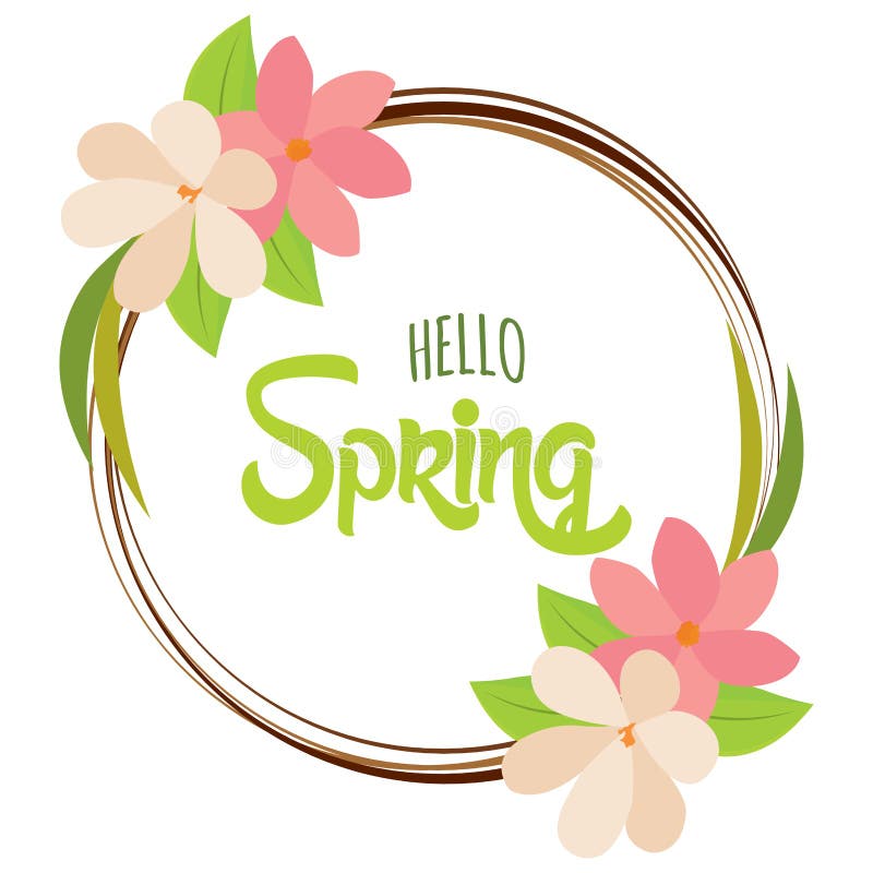 Floral frame with text stock vector. Illustration of maple - 173368730