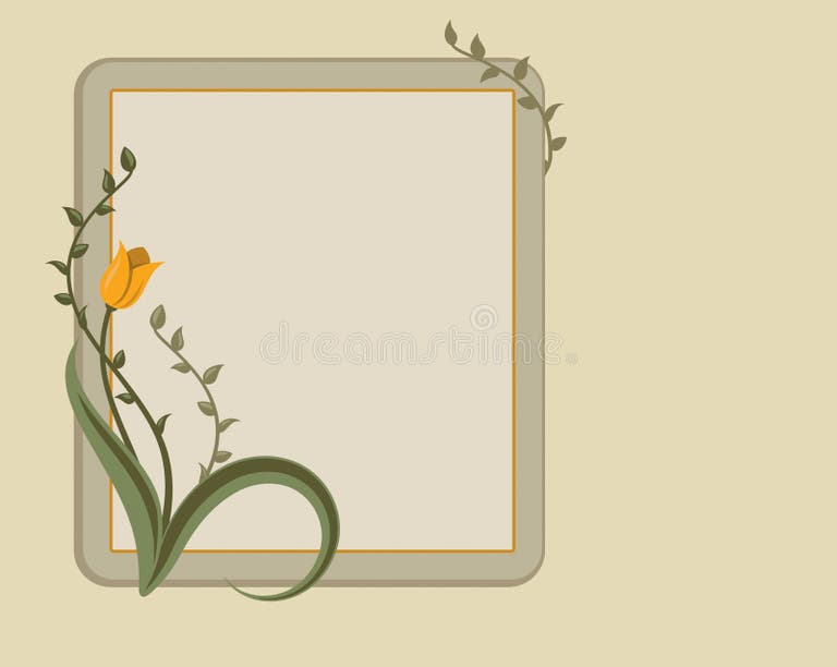 Floral Frame, Text Panel stock vector. Illustration of clipart - 11231376