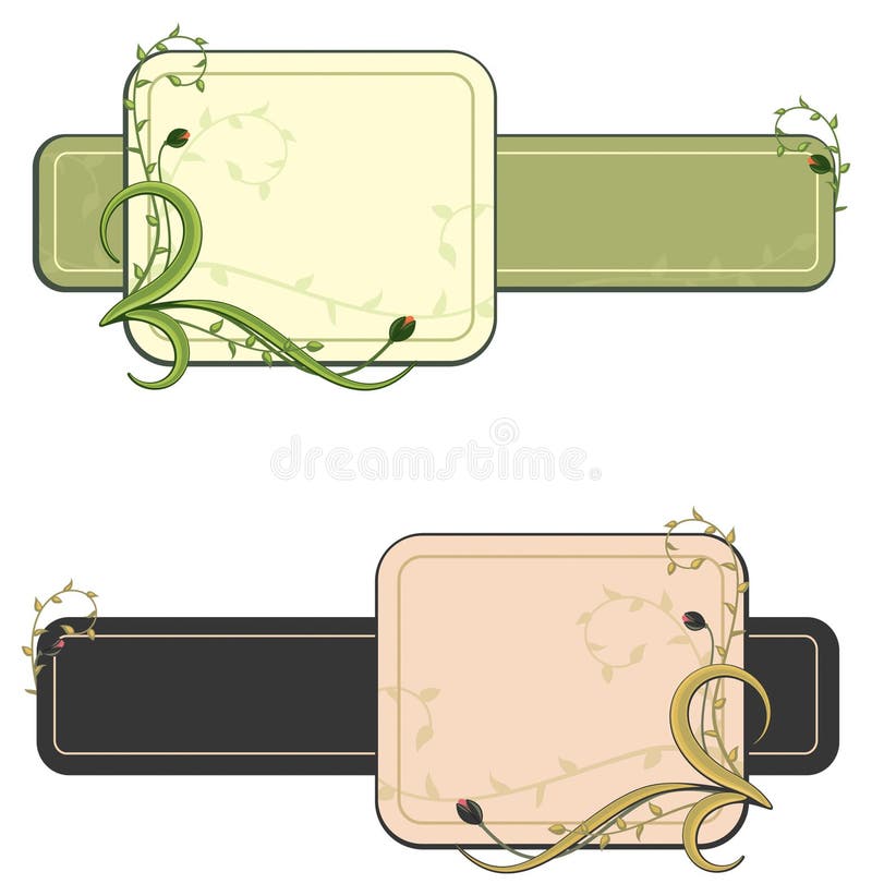 Floral Frame, Text Panel stock vector. Illustration of flourish - 11231385