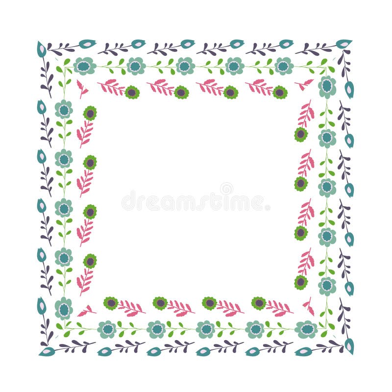 Floral Frame. Vector Design Element Stock Vector - Illustration of ...