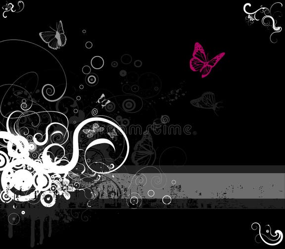 Floral Frame Vector Emo Style Stock Illustrations – 20 Floral Frame ...