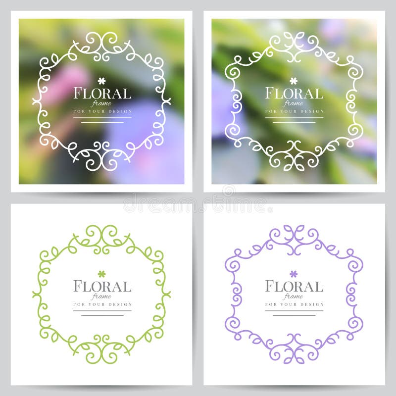 Floral frames stock vector. Illustration of branch, ornate - 53760477