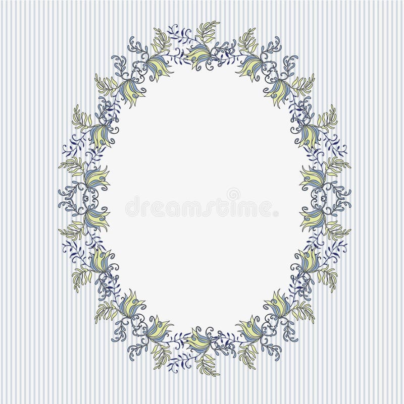 Floral garland stock vector. Illustration of text, note - 39989362